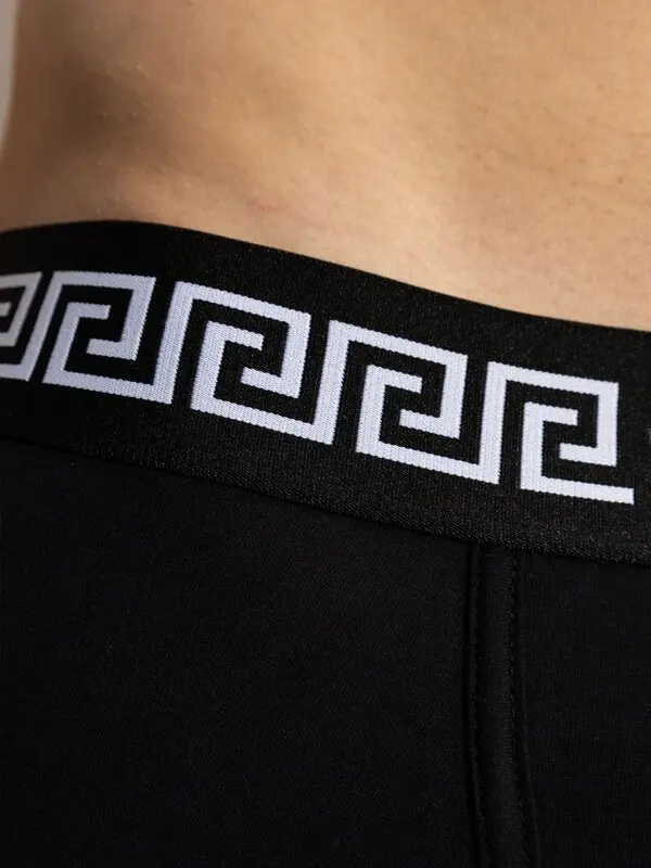 Versace Greca-border Two-pack Briefs - Black