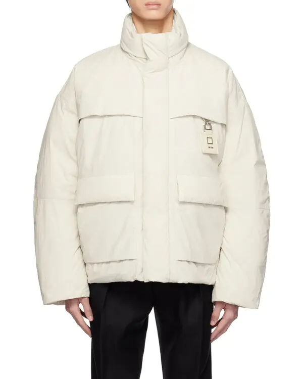 WOOYOUNGMI Long-sleeved Zipper Down Jacket - White