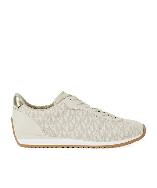 Michael Kors Rhodes Signature Logo Trainers - Vanilla