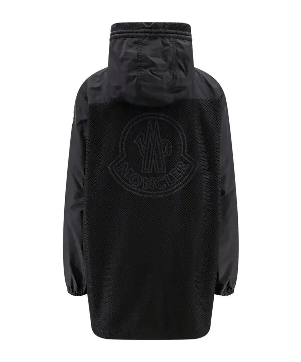 Moncler Mesh Panelled Zip-up Hooded Jacket