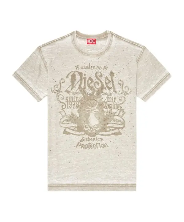 DIESEL® T-norm-aa8 Embellished T-shirt - Beige