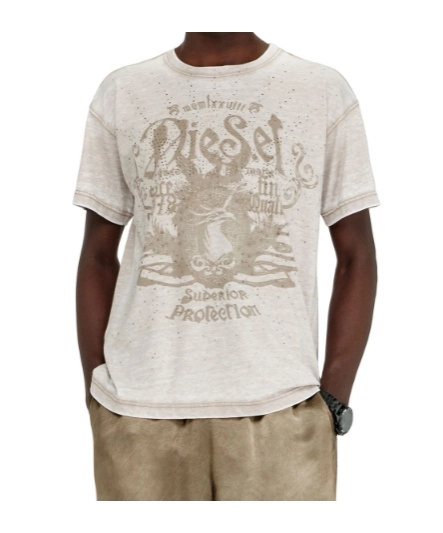 DIESEL® T-norm-aa8 Embellished T-shirt - Beige