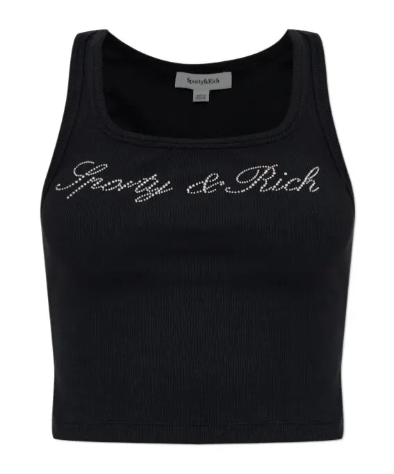 SPORTY  RICH Cropped Tank Top