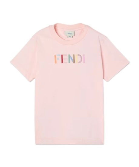 Fendi Logo-embroidered T-shirt - Pink