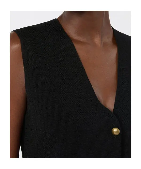 Max Mara Viscose Crepe Yarn Gilet