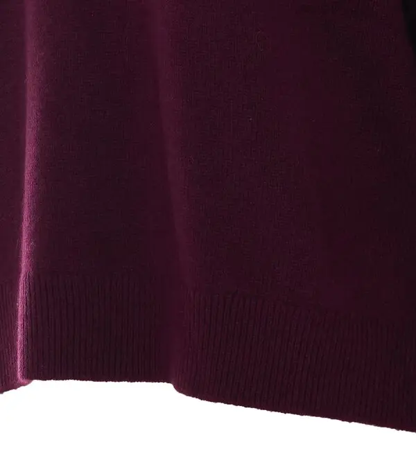 ANINE BING Long-sleeved Knitted Polo Jumper - Wine Red