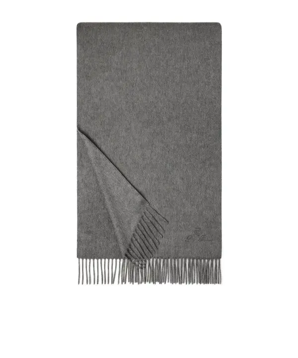 Loro Piana Leggera Grande Unita Scarf - Gray