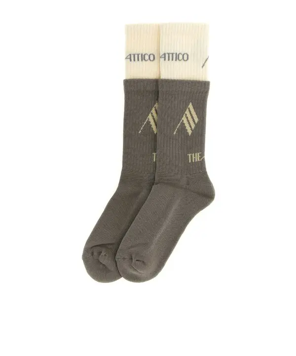 Attico Double Layer Logo Socks