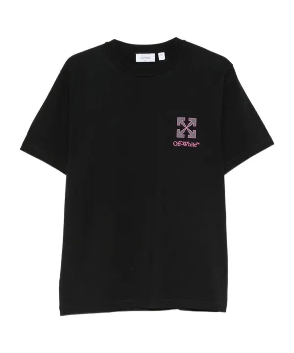 Off-White Arrows Logo-print Cotton T-shirt - Black