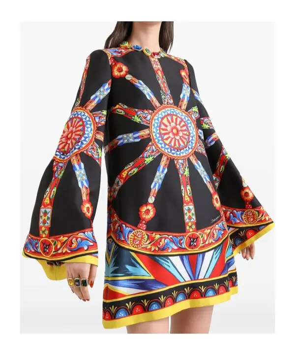 Dolce & Gabbana Carretto-print Twill Dress