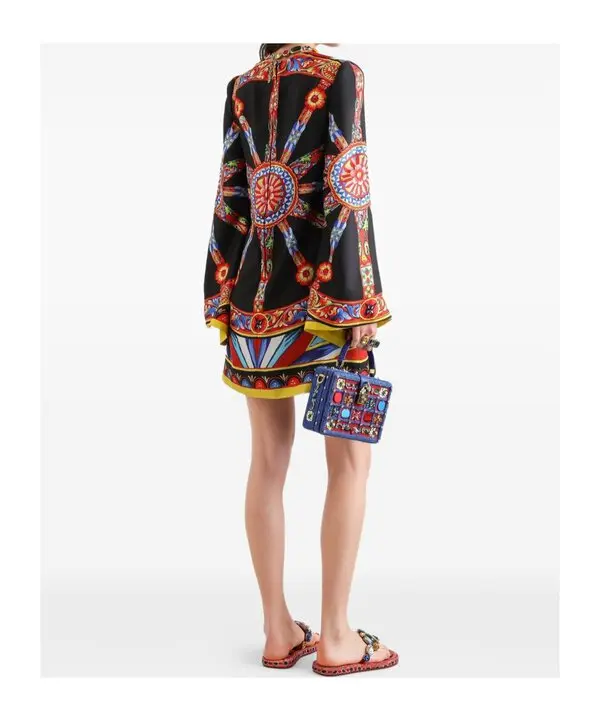 Dolce & Gabbana Carretto-print Twill Dress
