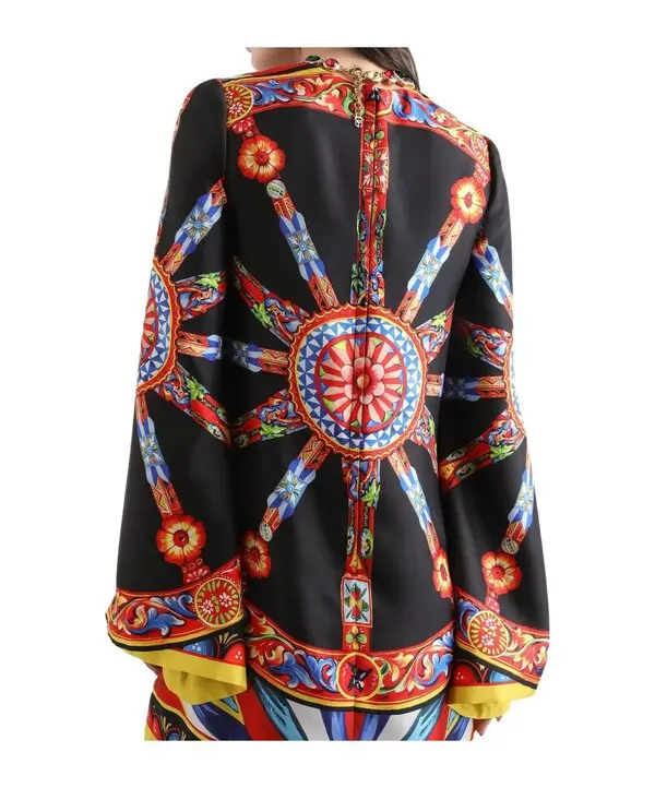 Dolce & Gabbana Carretto-print Twill Dress
