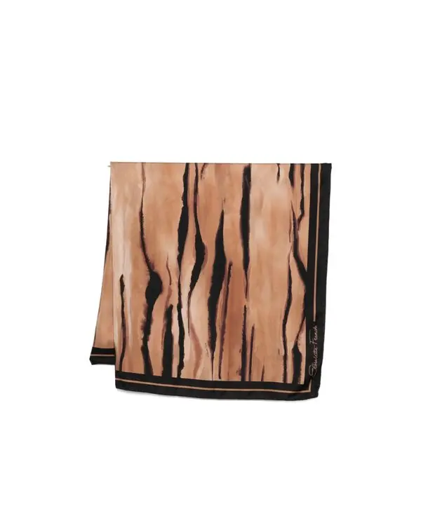 Elisabetta Franchi Printed Square Silk Scarf