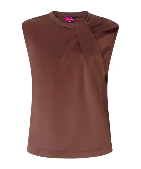 Pinko Draped Padded-shoulder Top