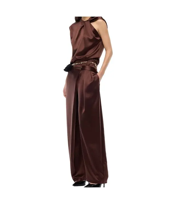 Pinko Draped Padded-shoulder Top