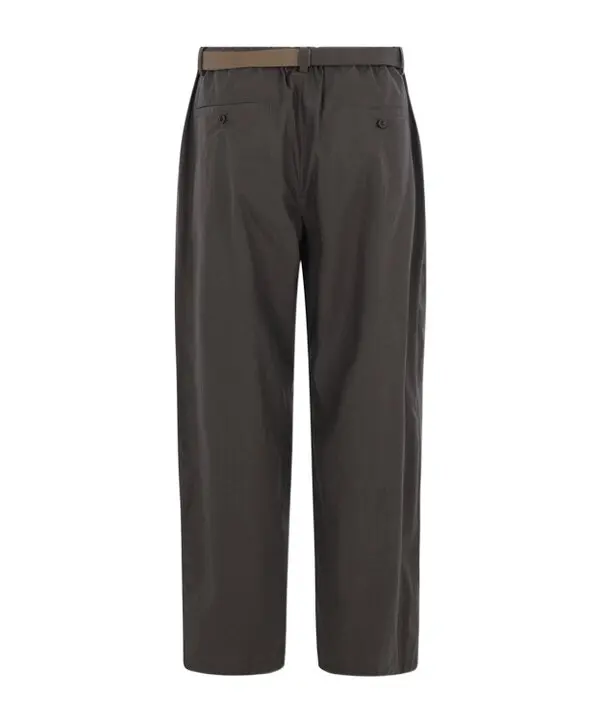 Sacai Pleated Belted Trousers - Black