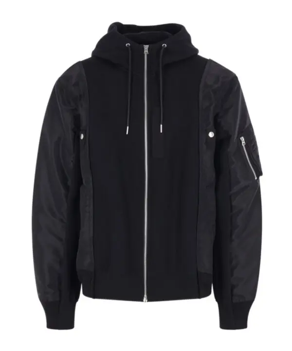 Sacai Zip-up Drawstring Hoodie