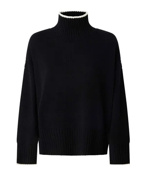 Pinko Contrast-trim Roll-neck Sweater