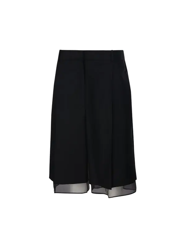 RÓHE Sheer Hem Bermuda Shorts