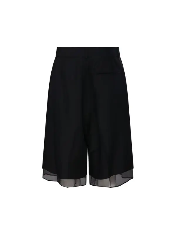 RÓHE Sheer Hem Bermuda Shorts