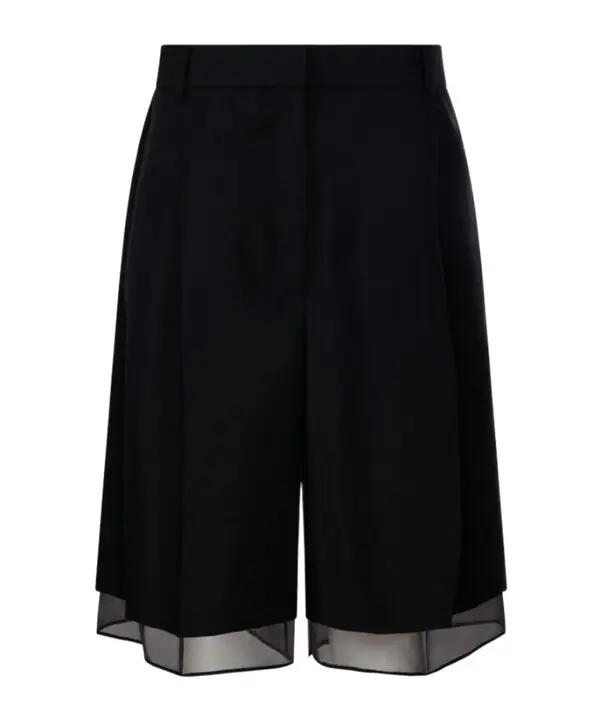 RÓHE Sheer Hem Bermuda Shorts