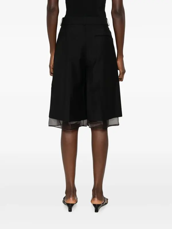 RÓHE Sheer Hem Bermuda Shorts