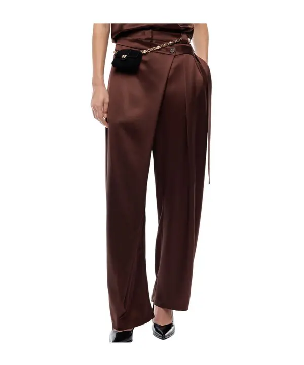 Pinko Satin Wrap Trousers