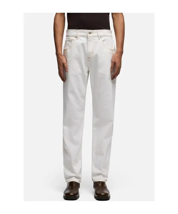 7 For All Mankind Straight-leg Jeans With Contrast Topstitching
