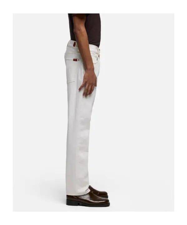 7 For All Mankind Straight-leg Jeans With Contrast Topstitching