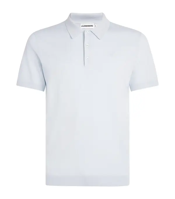 J. Lindeberg Knitted Ridge Polo Shirt - Blue