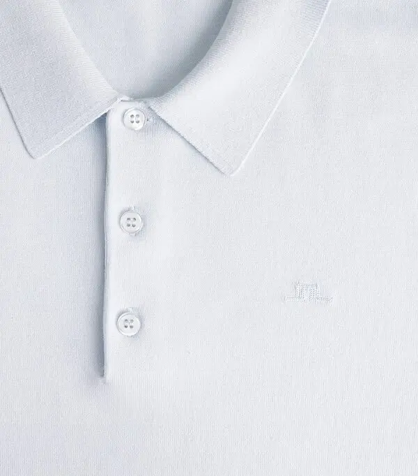 J. Lindeberg Knitted Ridge Polo Shirt - Blue