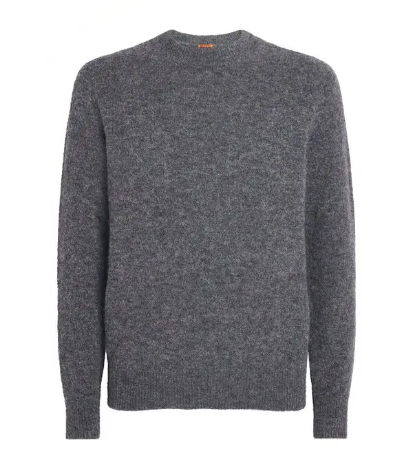 Barena Venezia Alpaca-blend Crew-neck Sweater - Grey
