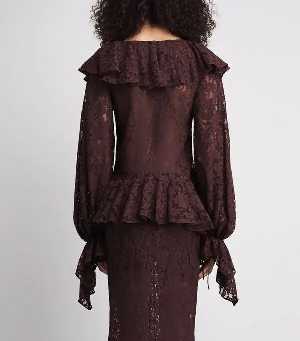 DE LA VALI Lace Mija Blouse
