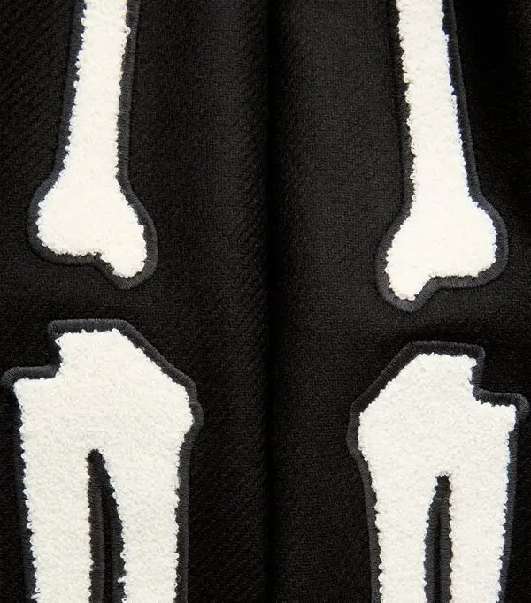 Amiri Wool Bones Varsity Jacket
