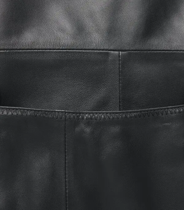 Vince Lambskin Midi Skirt