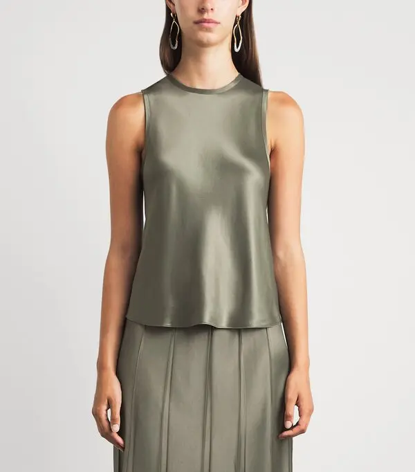 Vince Satin Sleeveless Top