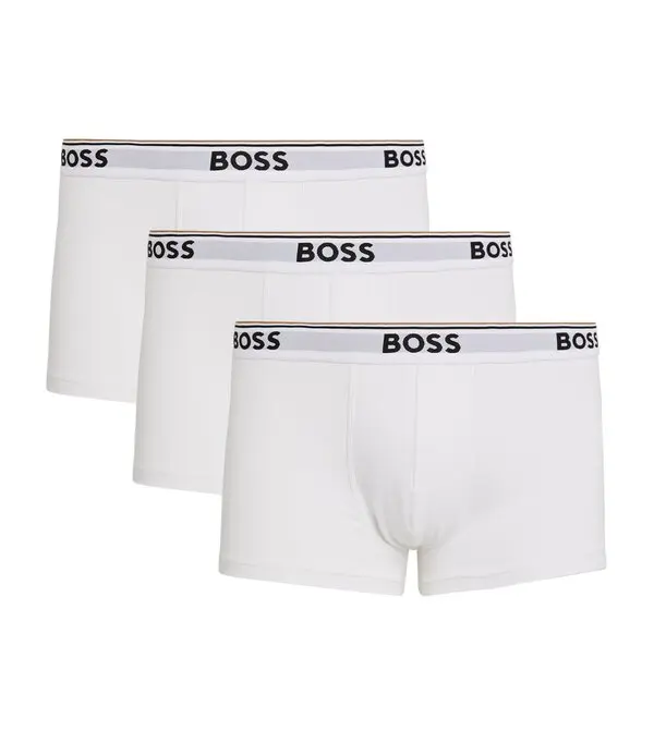 BOSS Stretch-cotton Power Trunks - White