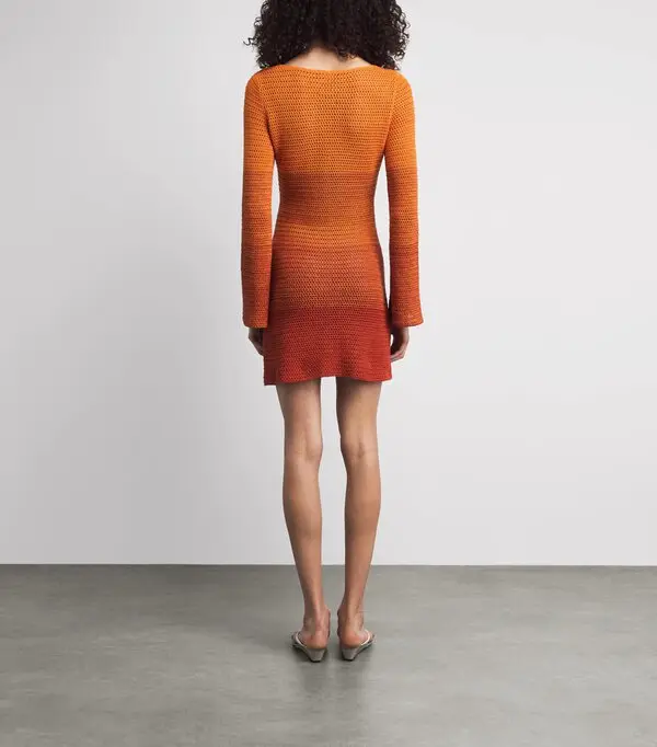 Escvdo Crochet Mishi Mini Dress