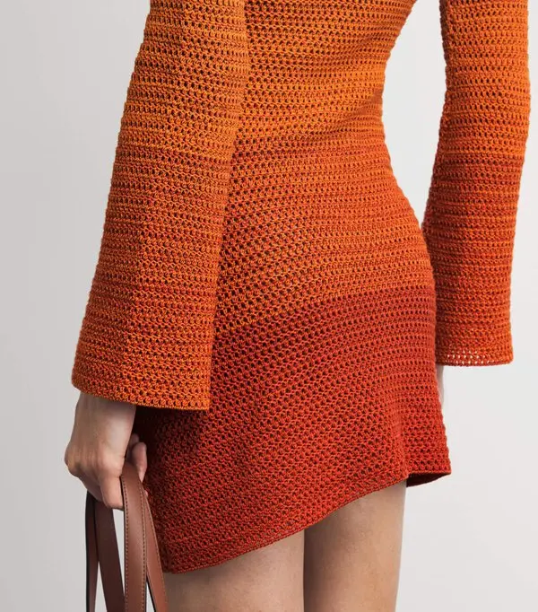 Escvdo Crochet Mishi Mini Dress