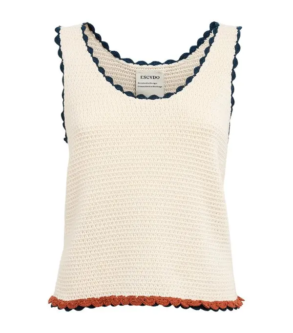 Escvdo Crochet Santos Top