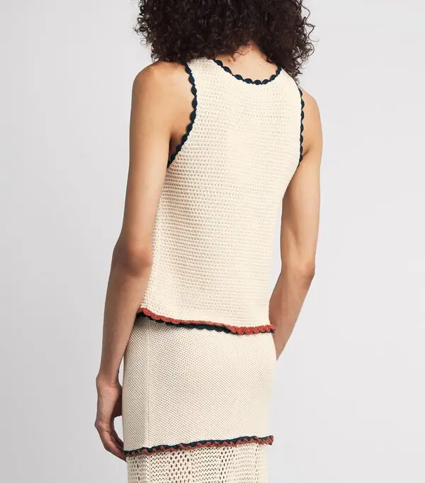 Escvdo Crochet Santos Top