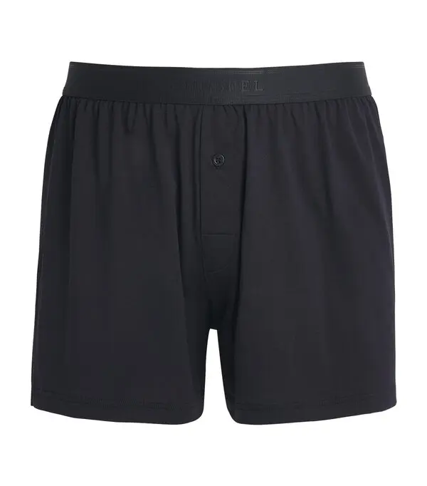 Sunspel Superfine Cotton Boxer Shorts - Black