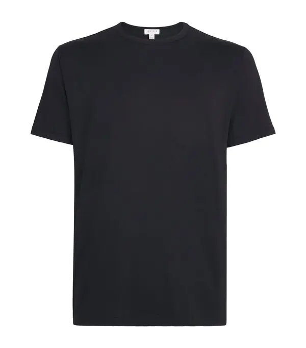 Sunspel Stretch-tencel T-shirt - Black