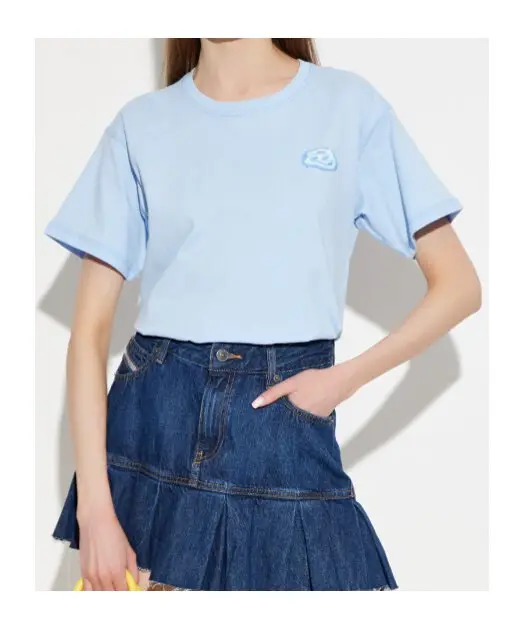 DIESEL® Short Sleeve Crewneck Logo T-shirt - Blue
