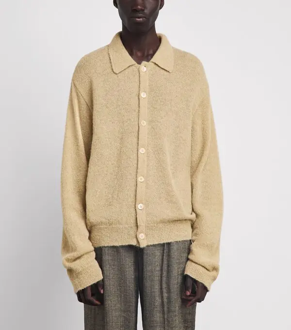 Our Legacy Alpaca-blend Evening Polo Cardigan - Green