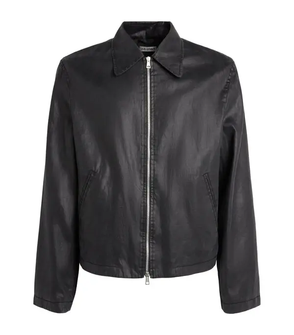 Our Legacy Faux Leather Zip-up Jacket - Black