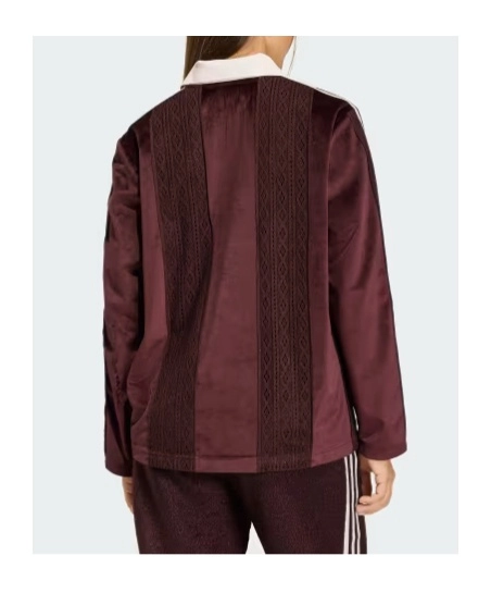 ADIDAS ORIGINALS Long-sleeve Collared Jersey Top