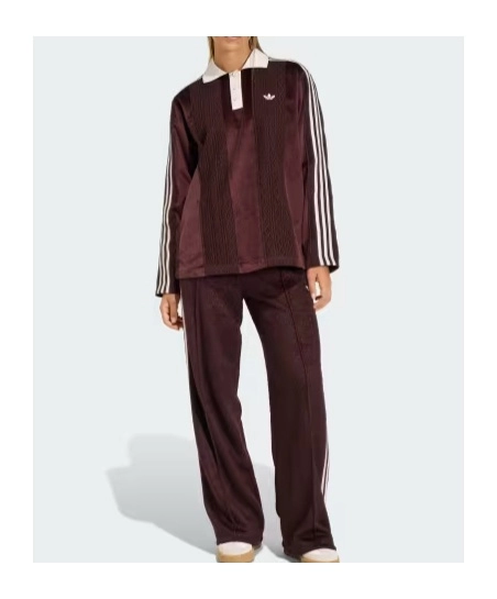 ADIDAS ORIGINALS Long-sleeve Collared Jersey Top