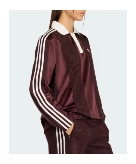 ADIDAS ORIGINALS Long-sleeve Collared Jersey Top