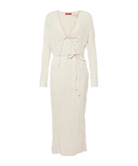 Altuzarra Carol Tie-detail Satin Midi Dress - White